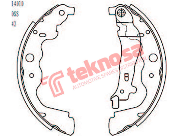 BRAKE SHOES - OPT852PB (OPTIMA) (OPTIMA) | Top-Quality Vehicle Parts