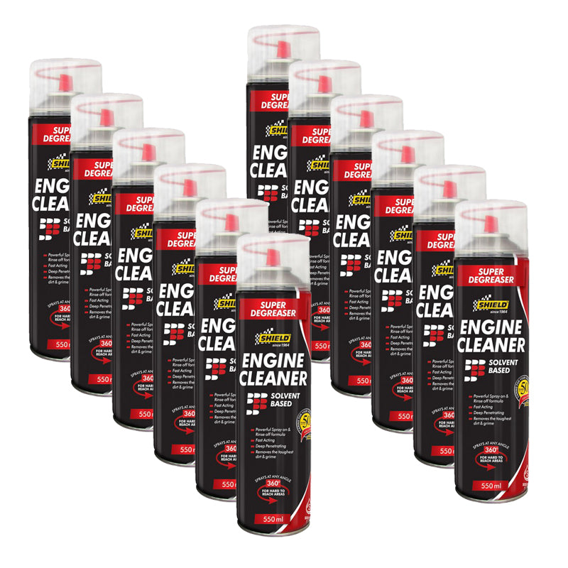 Shield - Solvent Based Engine Cleaner- 550Ml Aerosol (Pack Size: 12 ...